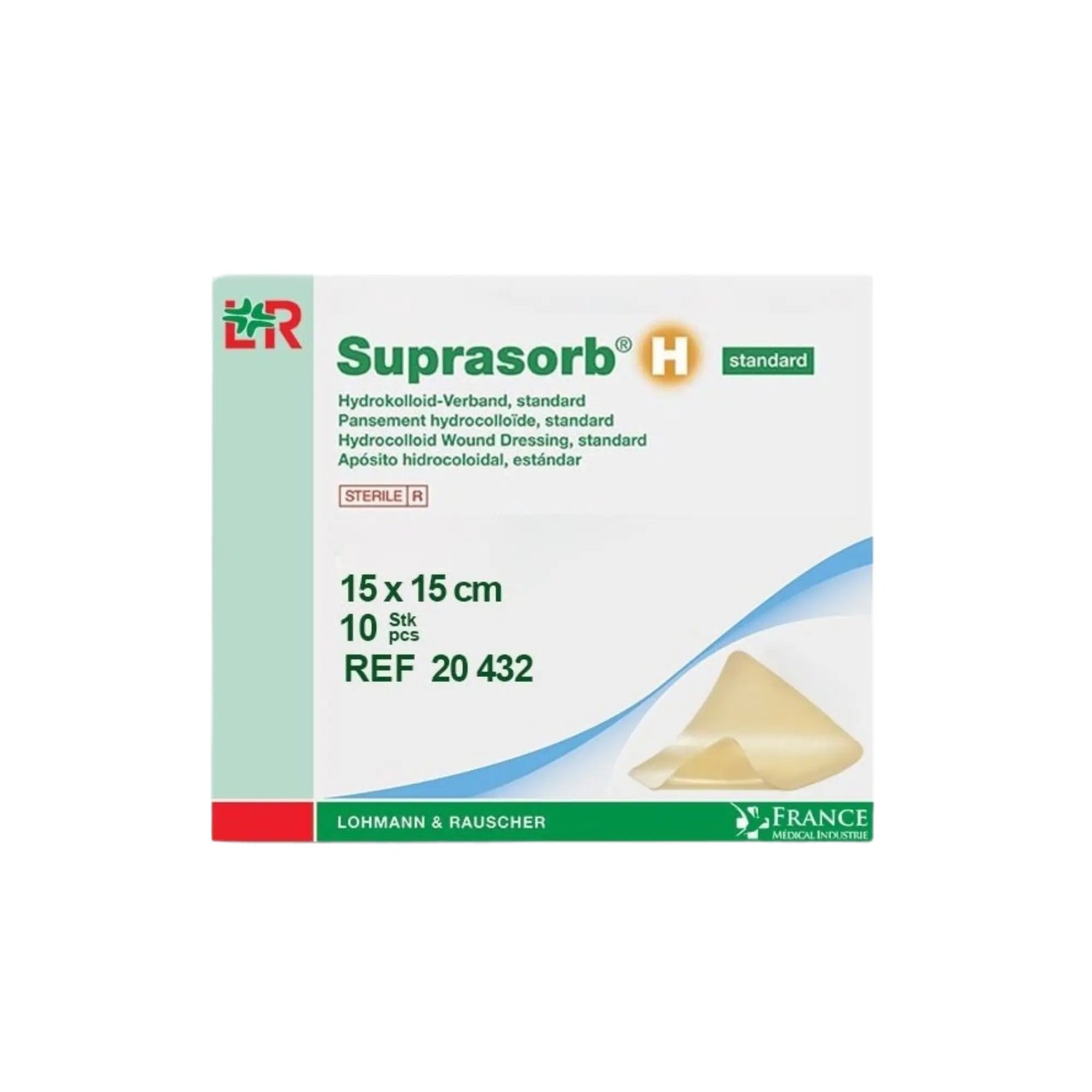 SUPRASORB H Hydrocolloid Dressing Standard 15X15cm | My Podologie